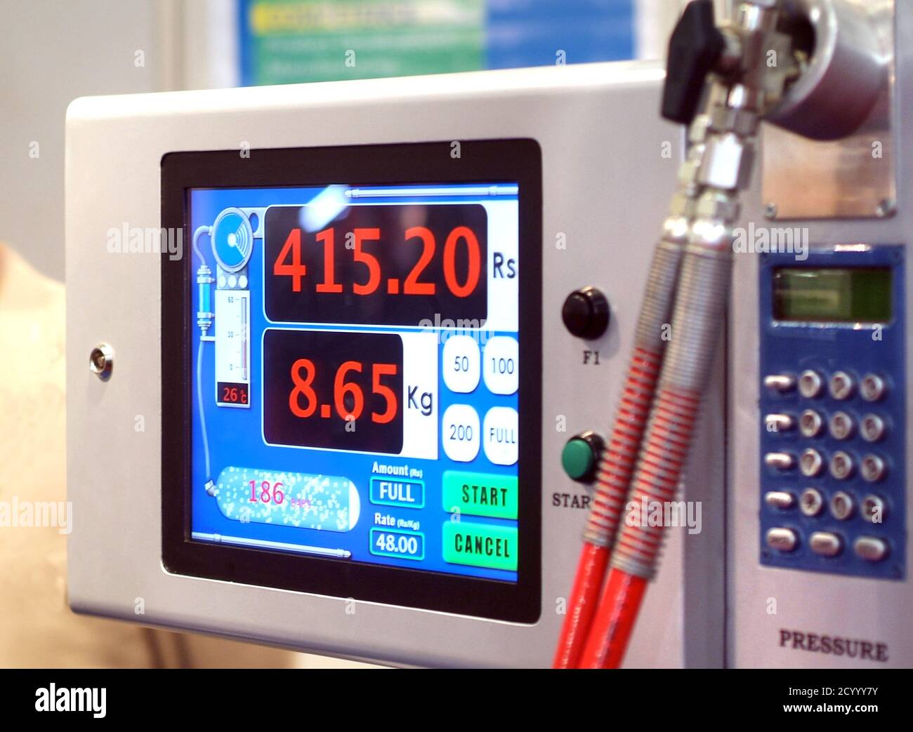 Modern gas refueling pump Stock Photo - Alamy