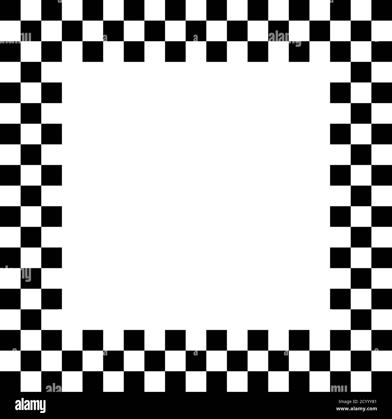 Checkered / Chequered square frame with blank, empty space, copyspace ...