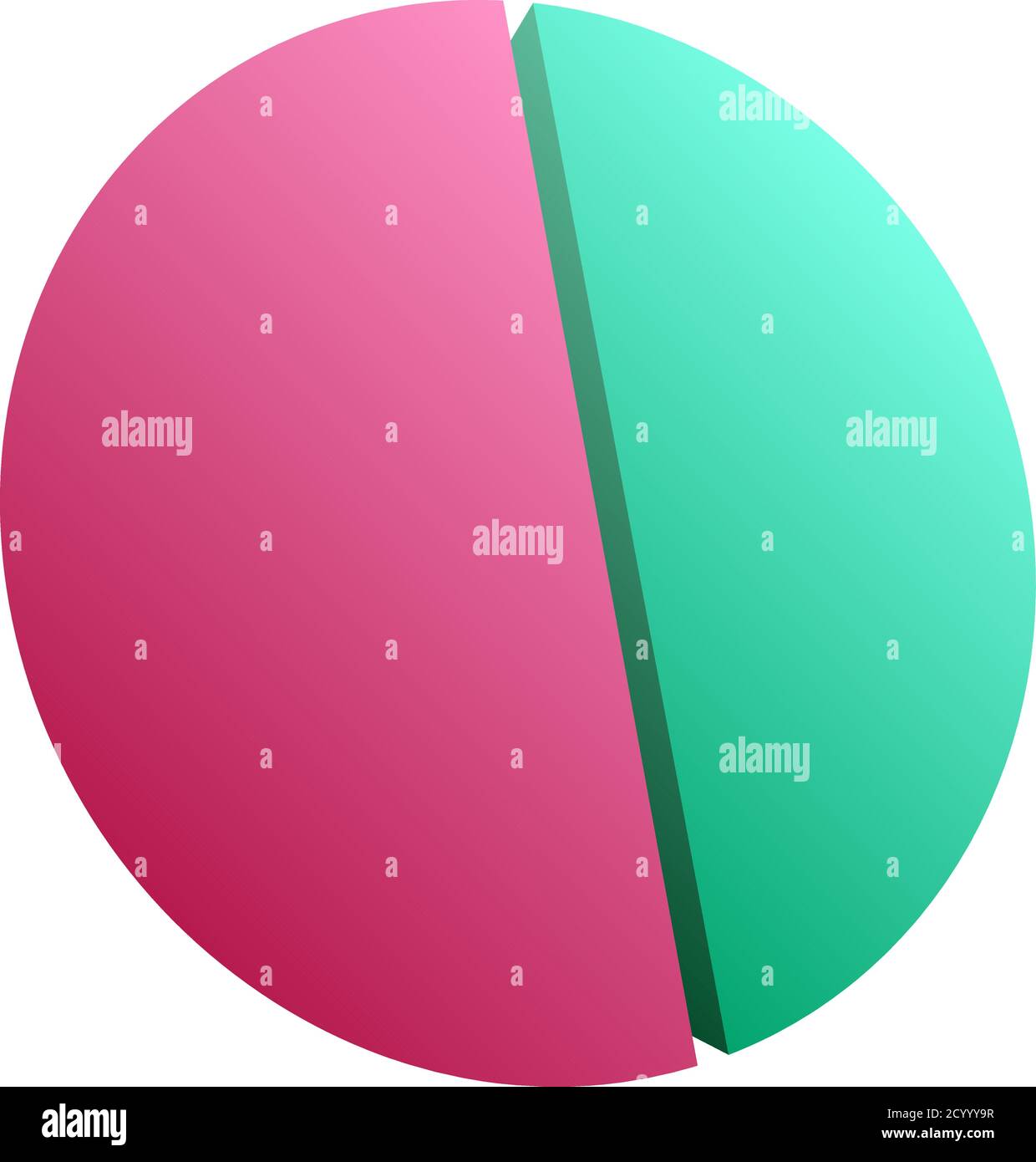 simple pie chart-graph and diagram vector illustration. circle ...