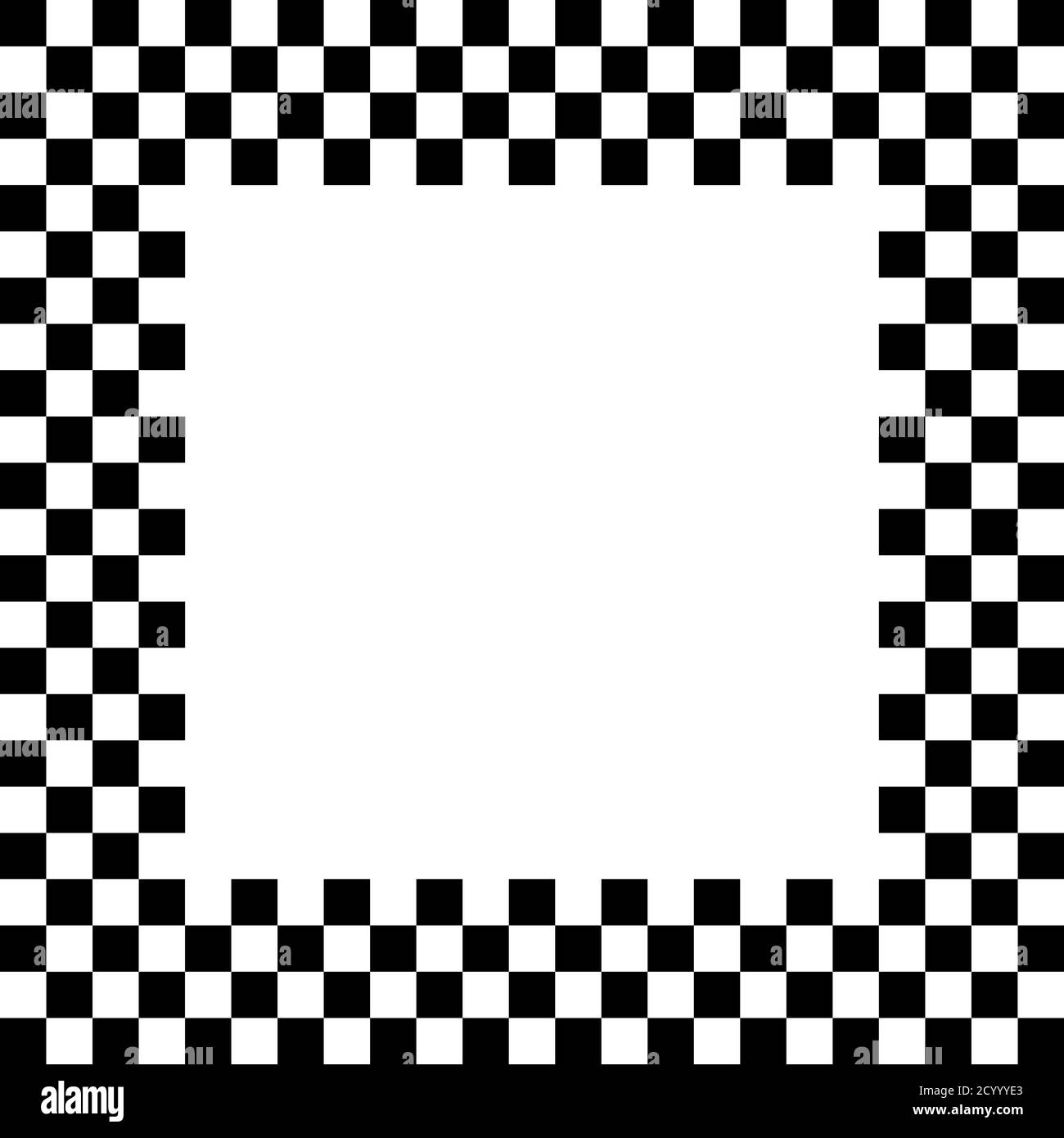 Checkered / Chequered square frame with blank, empty space, copyspace ...