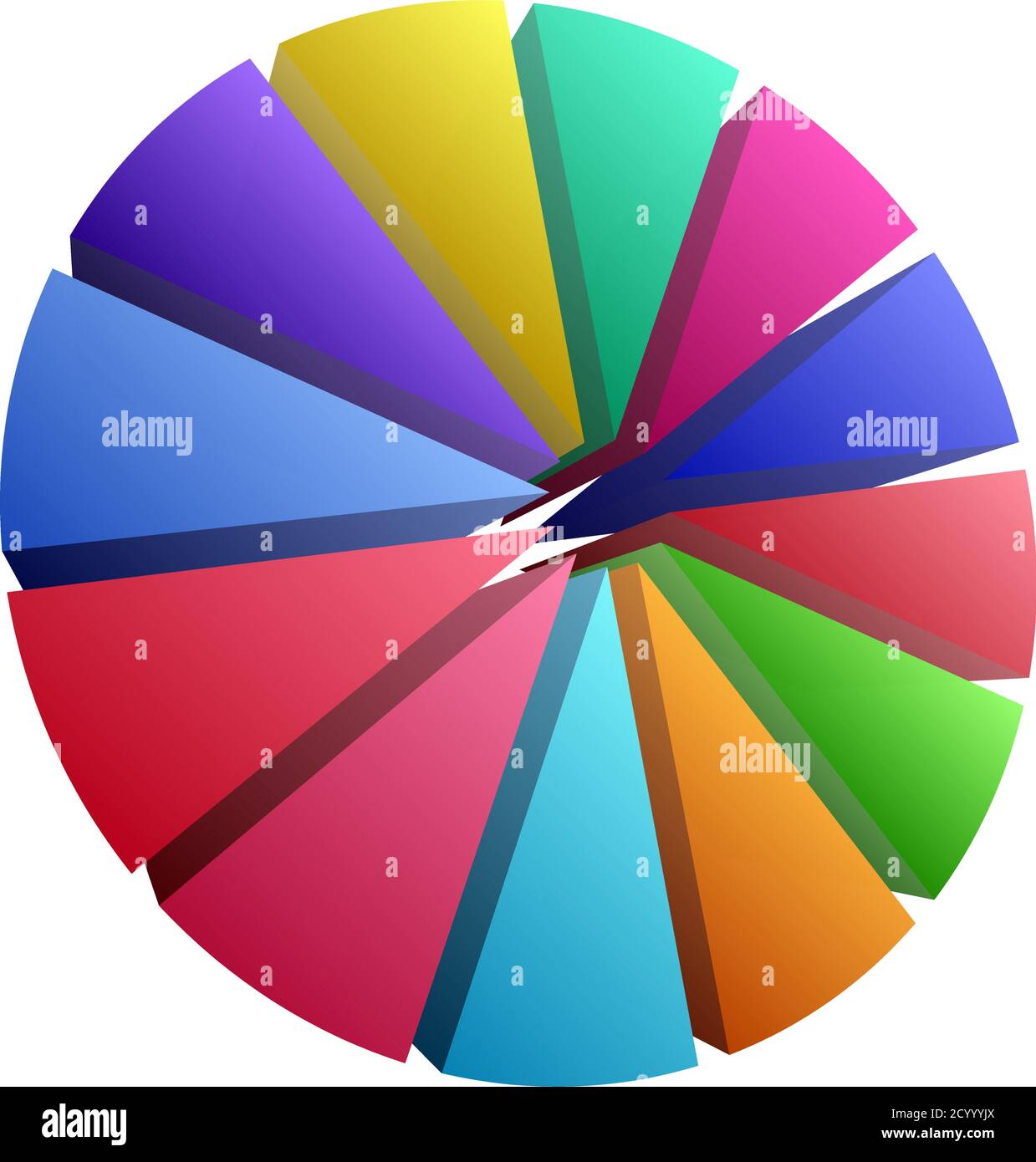 simple pie chart-graph and diagram vector illustration. circle ...