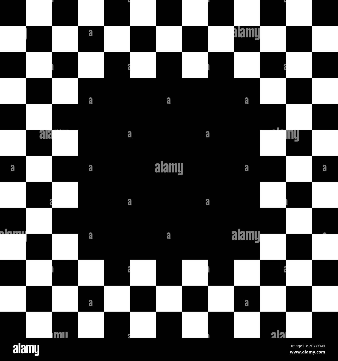 Checkered / Chequered square frame with blank, empty space, copyspace ...