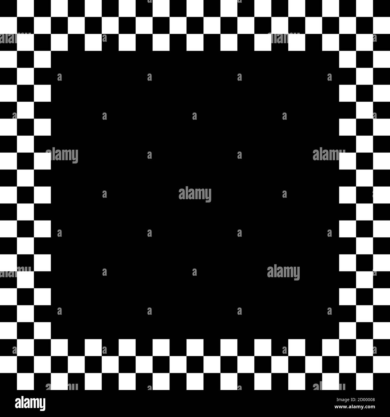 Checkered / Chequered square frame with blank, empty space, copyspace ...