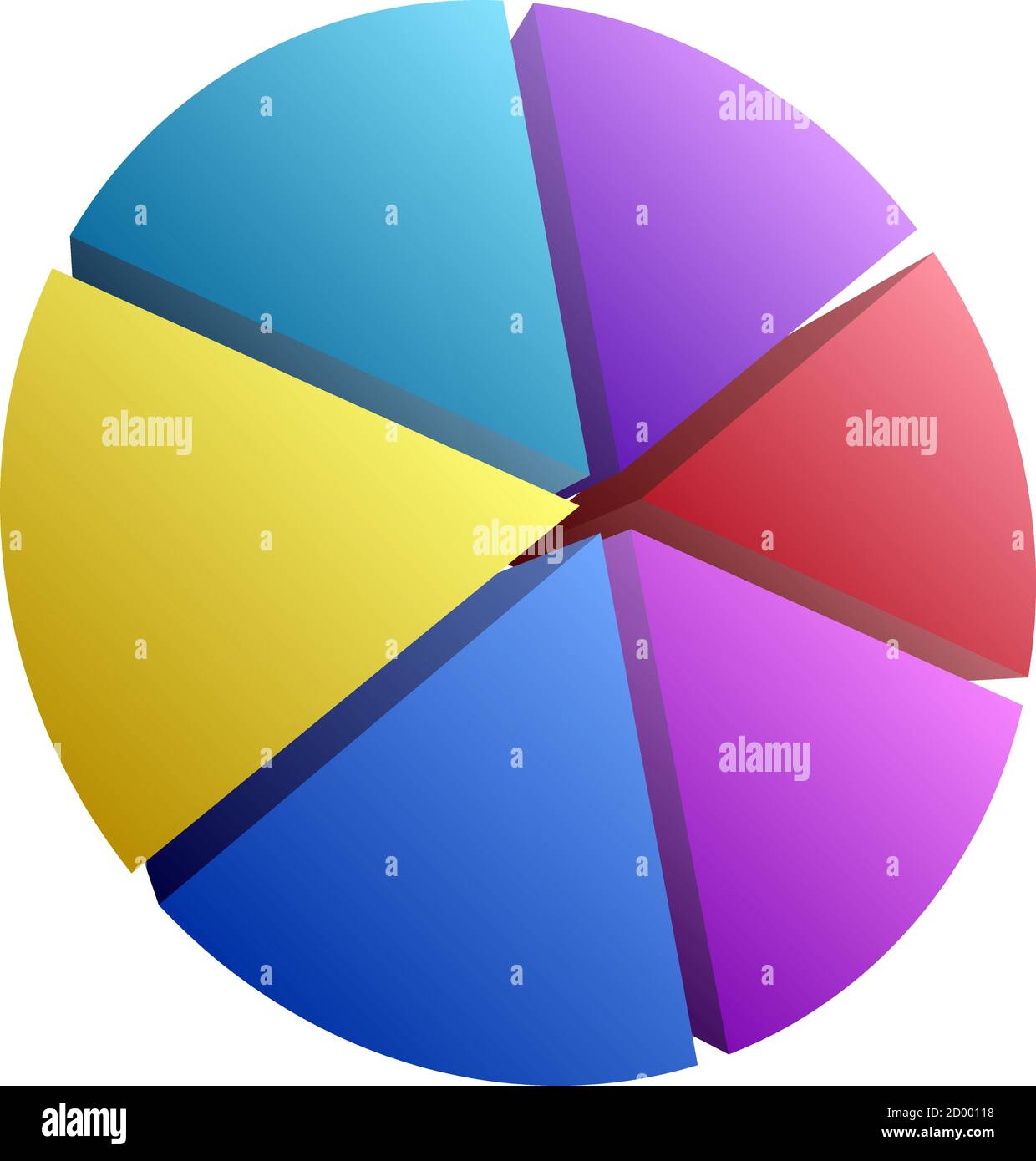 simple pie chart-graph and diagram vector illustration. circle ...