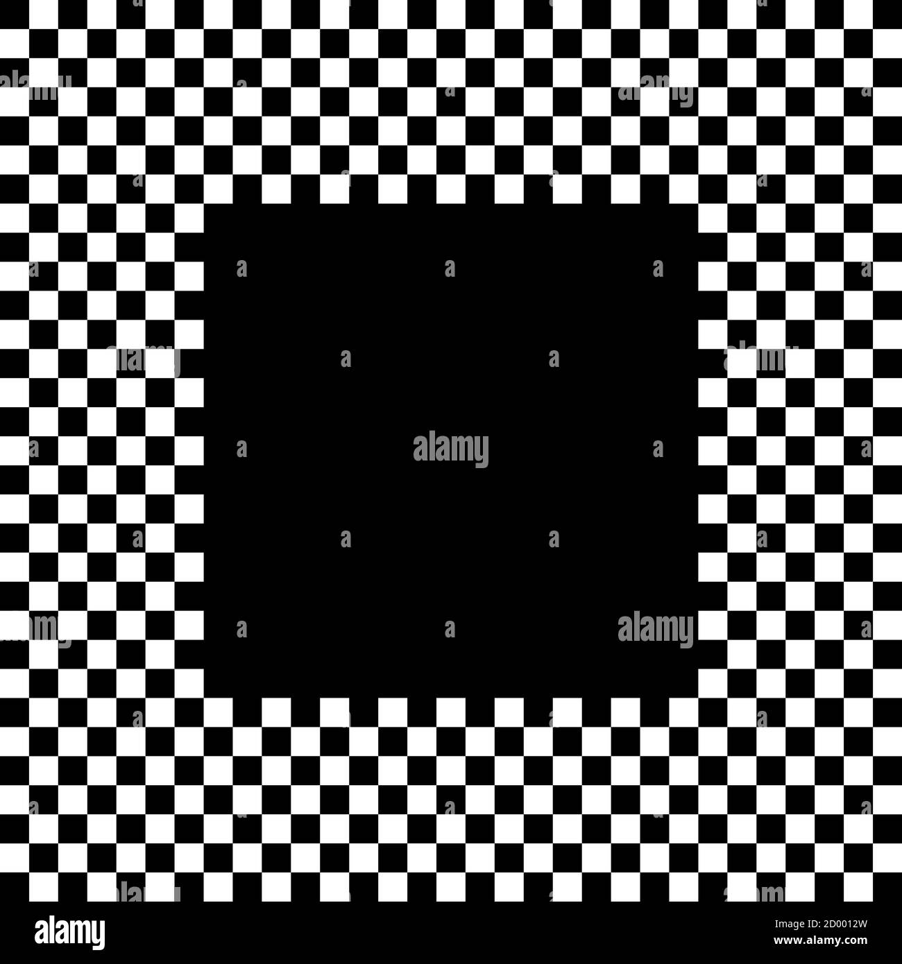 Checkered / Chequered square frame with blank, empty space, copyspace ...