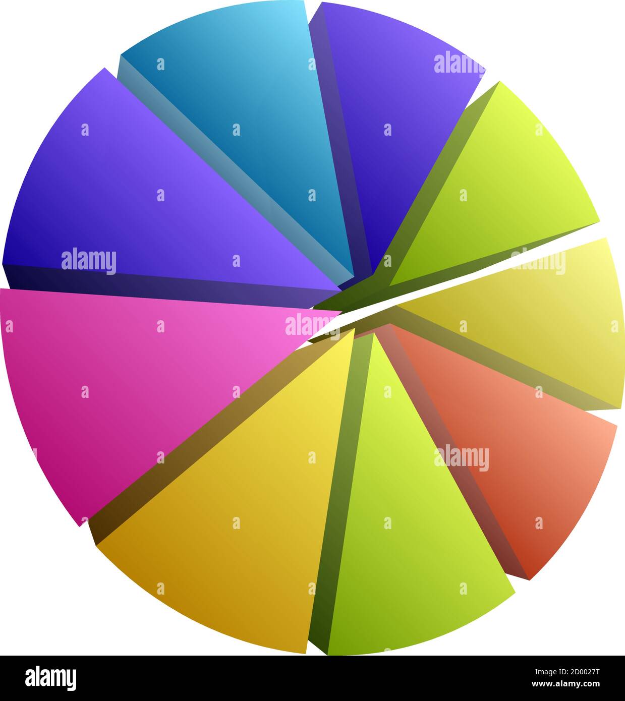 simple pie chart-graph and diagram vector illustration. circle ...