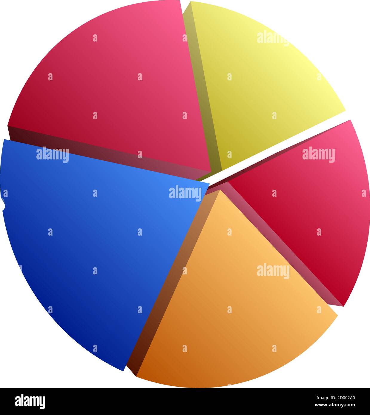 simple pie chart-graph and diagram vector illustration. circle ...