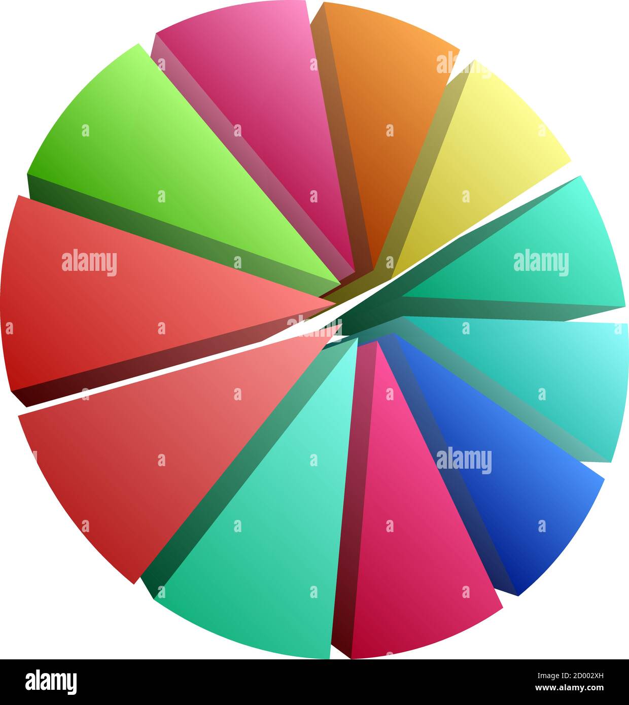 simple pie chart-graph and diagram vector illustration. circle ...