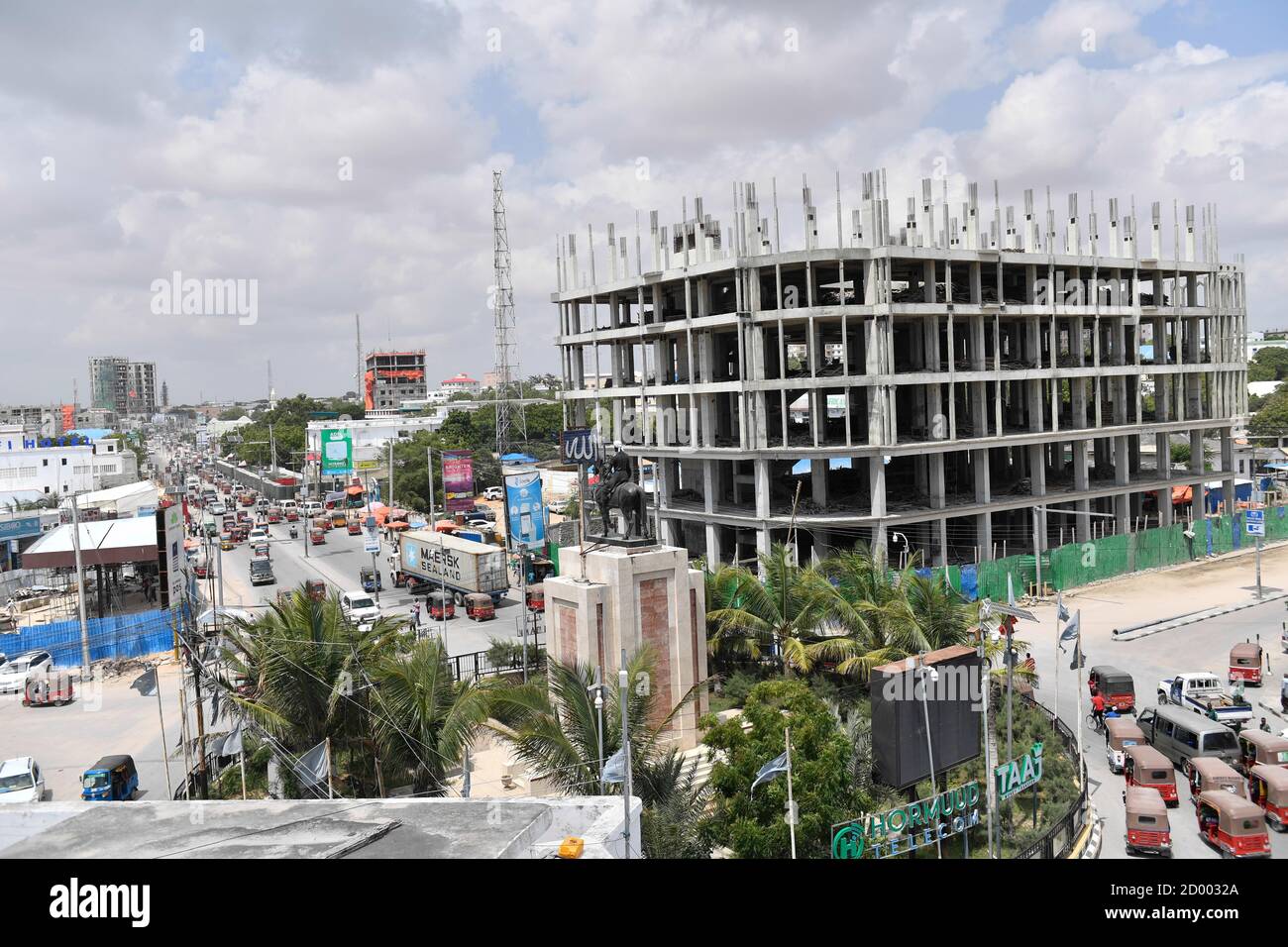 Construction progresses in the Hodan district of Mogadishu, Somalia, on ...