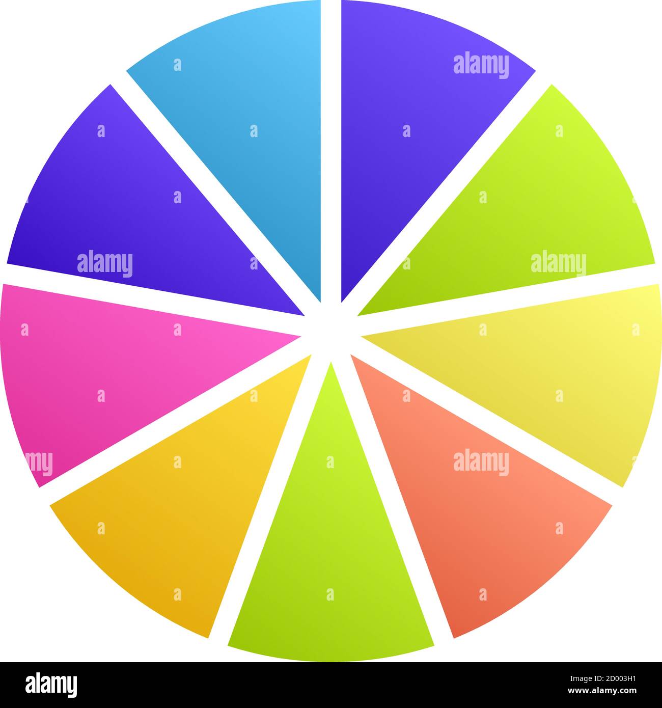 simple pie chart-graph and diagram vector illustration. circle ...
