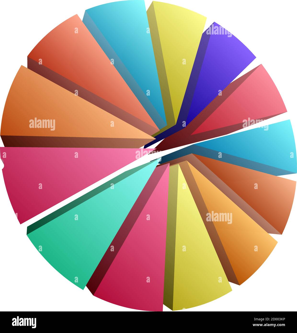 simple pie chart-graph and diagram vector illustration. circle ...
