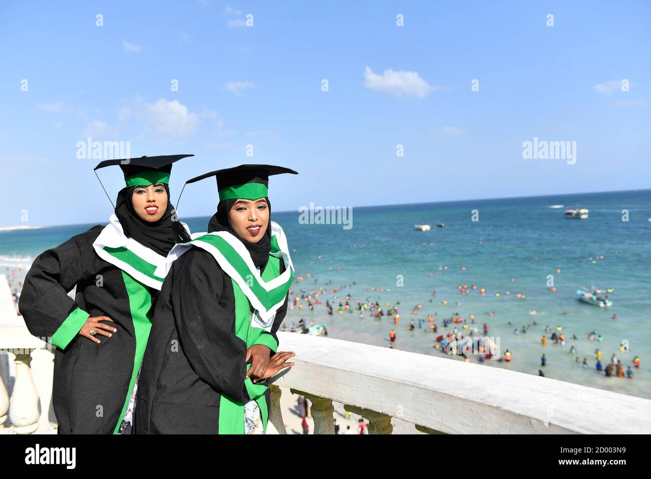 On November 15, 2019, two female graduates celebrated their graduation ...
