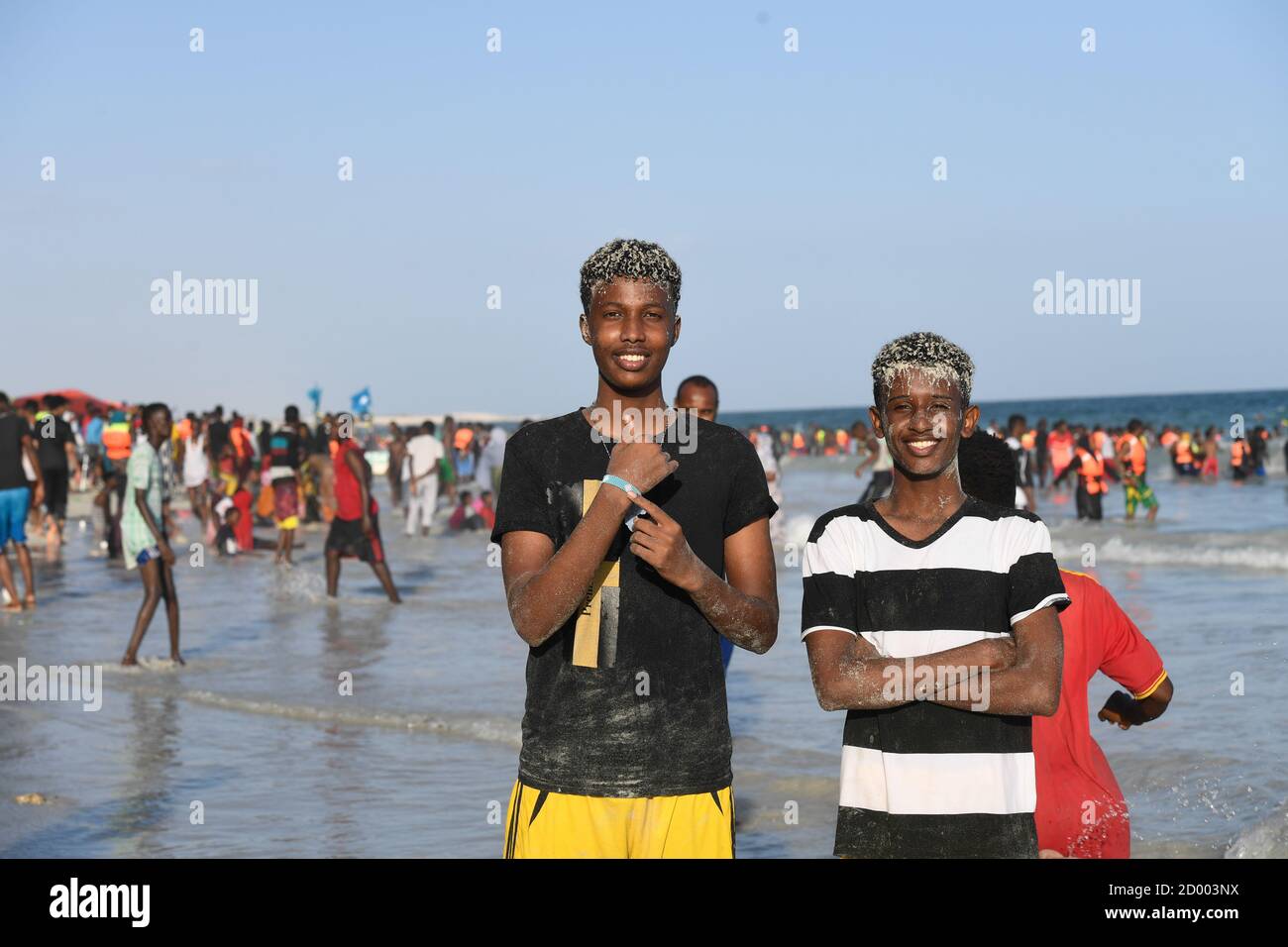 Residents of Mogadishu, Somalia spend their weekends at the Lido beach ...