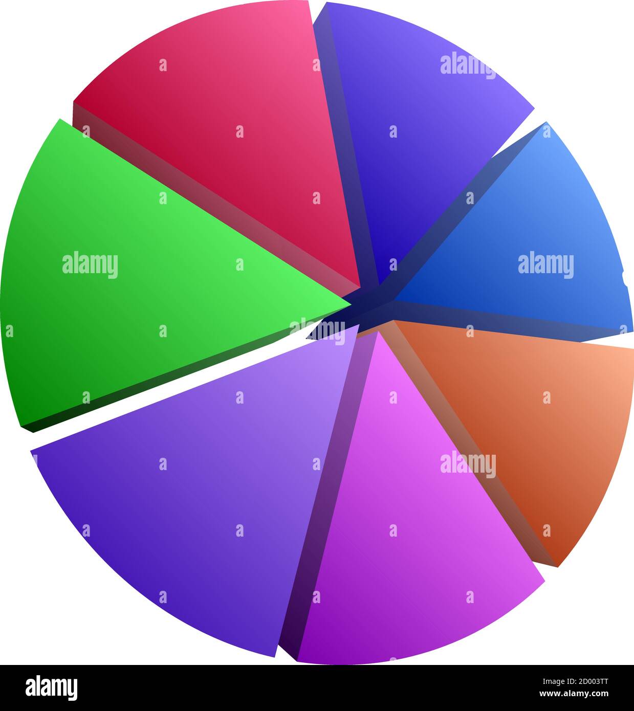 simple pie chart-graph and diagram vector illustration. circle ...
