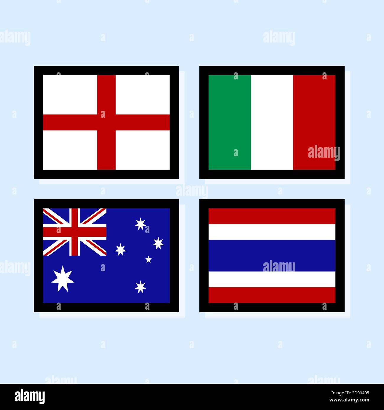 vector illustration of flag icon collection 3 Stock Vector Image & Art ...