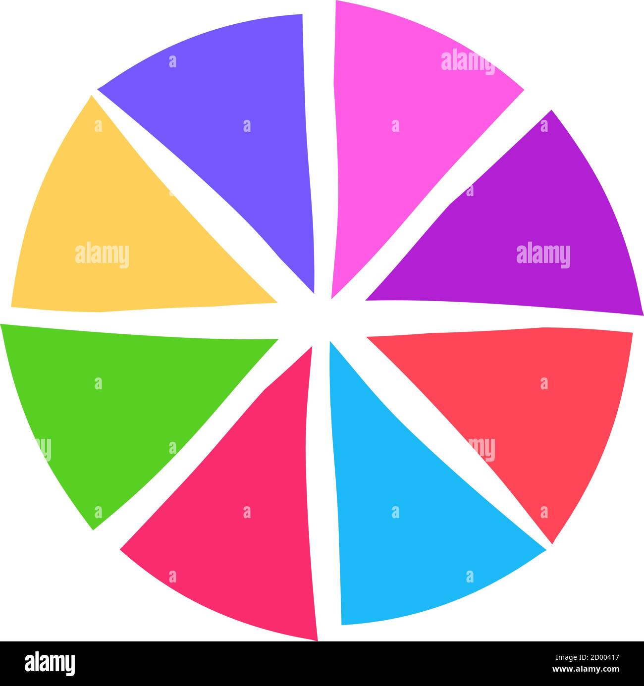 simple pie chart-graph and diagram vector illustration. circle ...