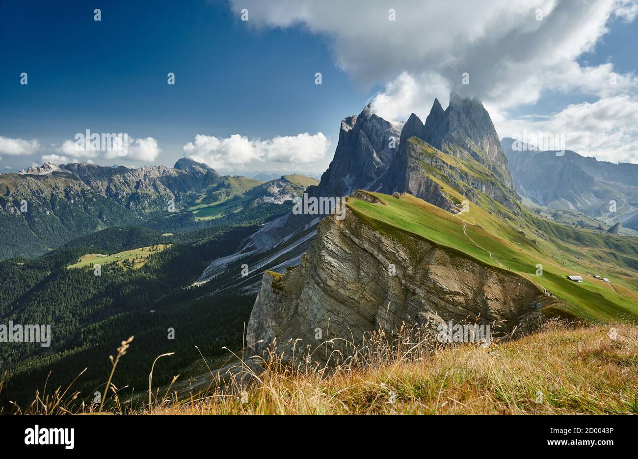 Seceda, nature park Puez-Geisler, St. Ulrich, South Tyrol, Italy Stock ...