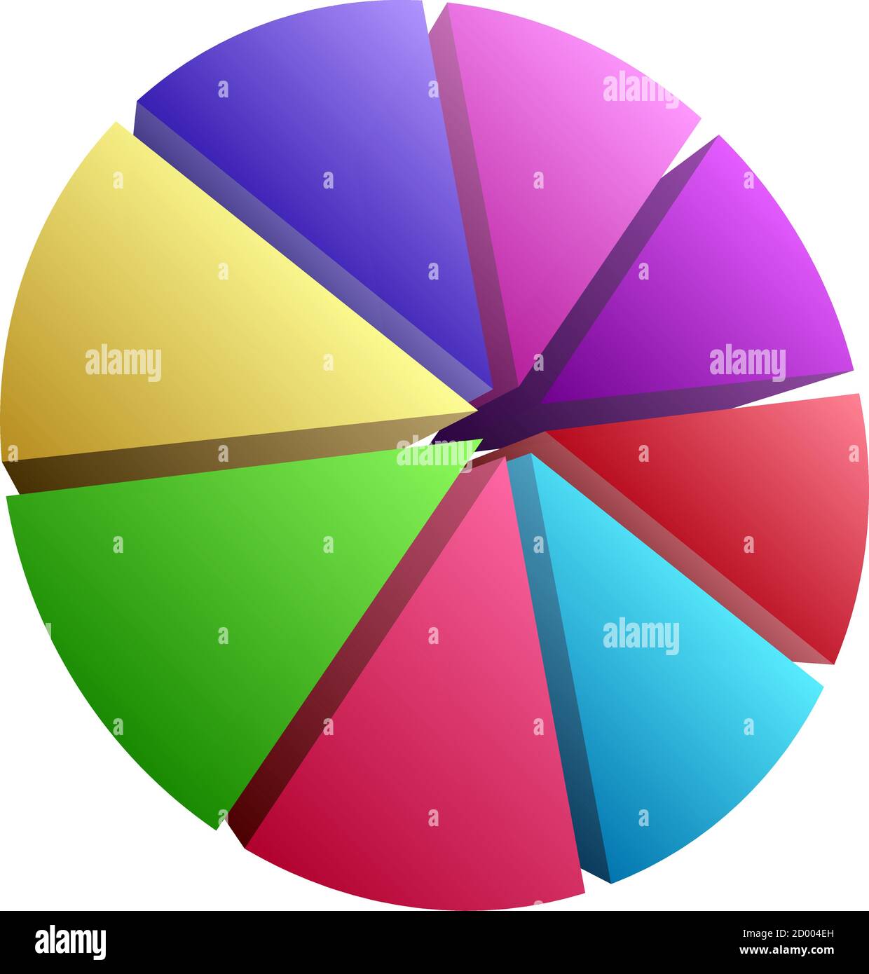 simple pie chart-graph and diagram vector illustration. circle ...
