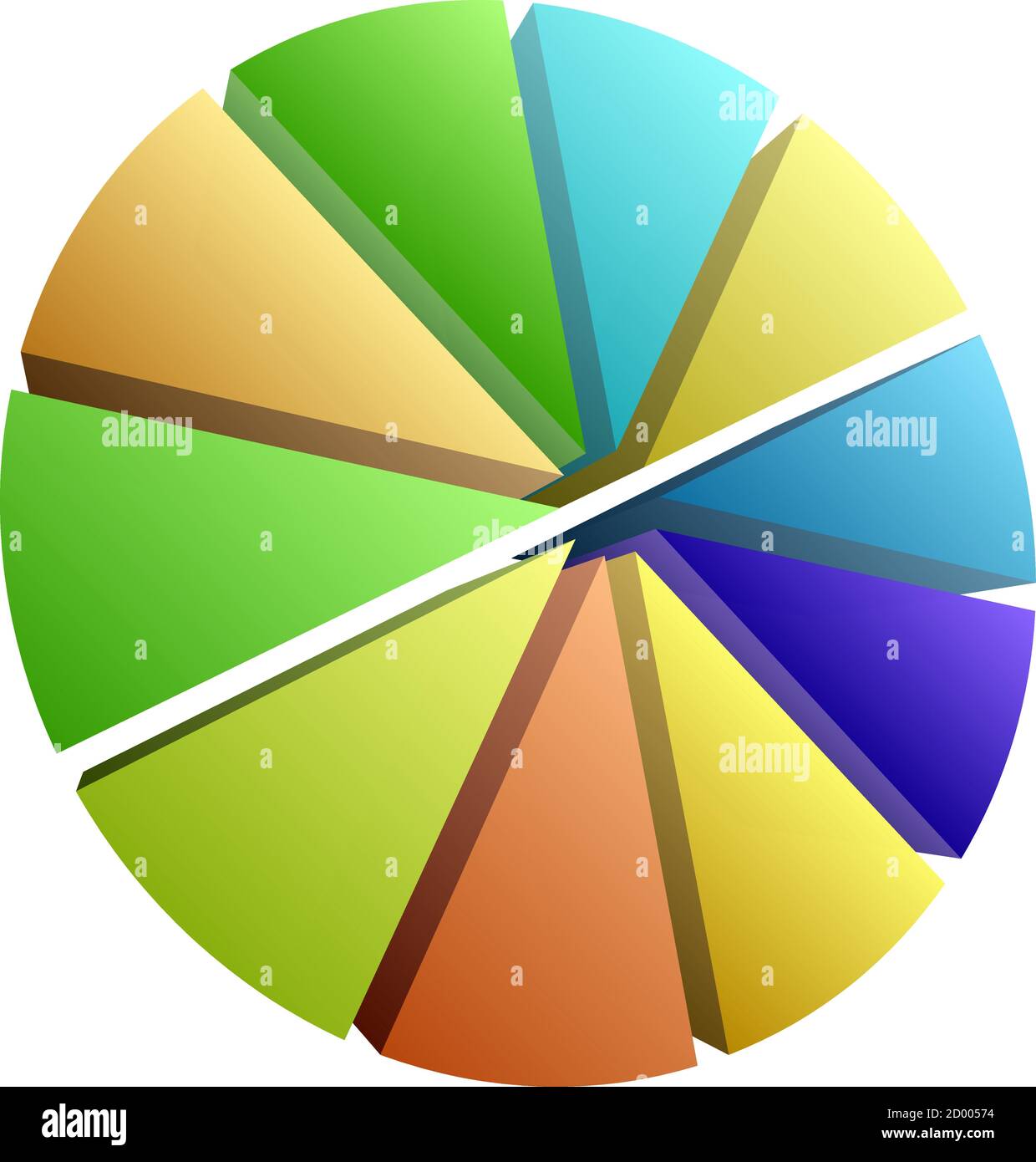 simple pie chart-graph and diagram vector illustration. circle ...