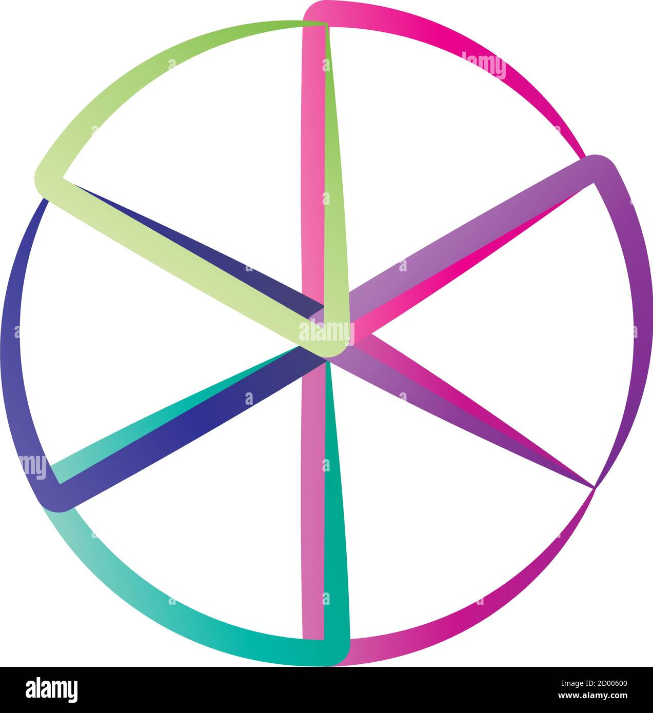 simple pie chart-graph and diagram vector illustration. circle ...