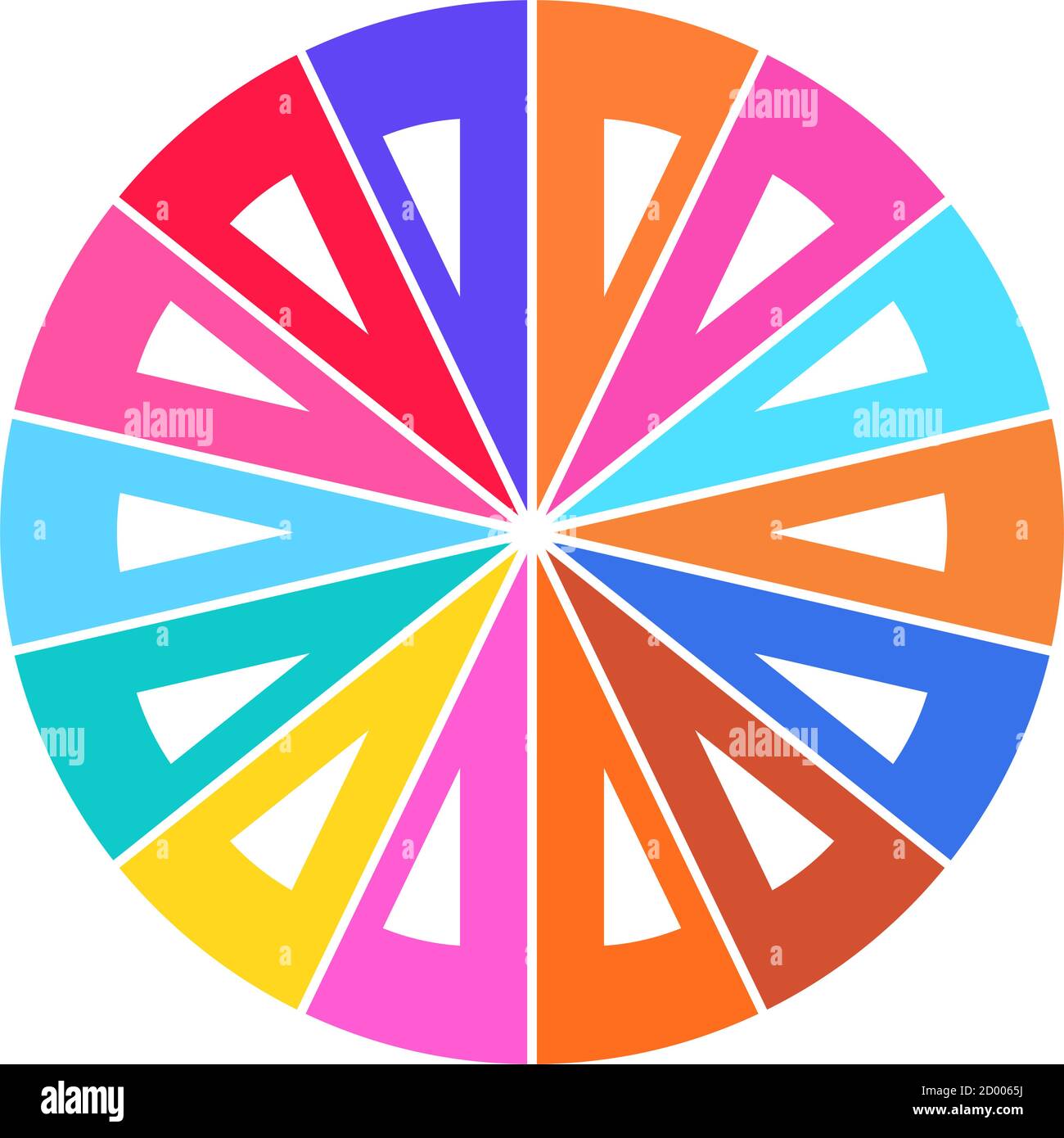 simple pie chart-graph and diagram vector illustration. circle ...