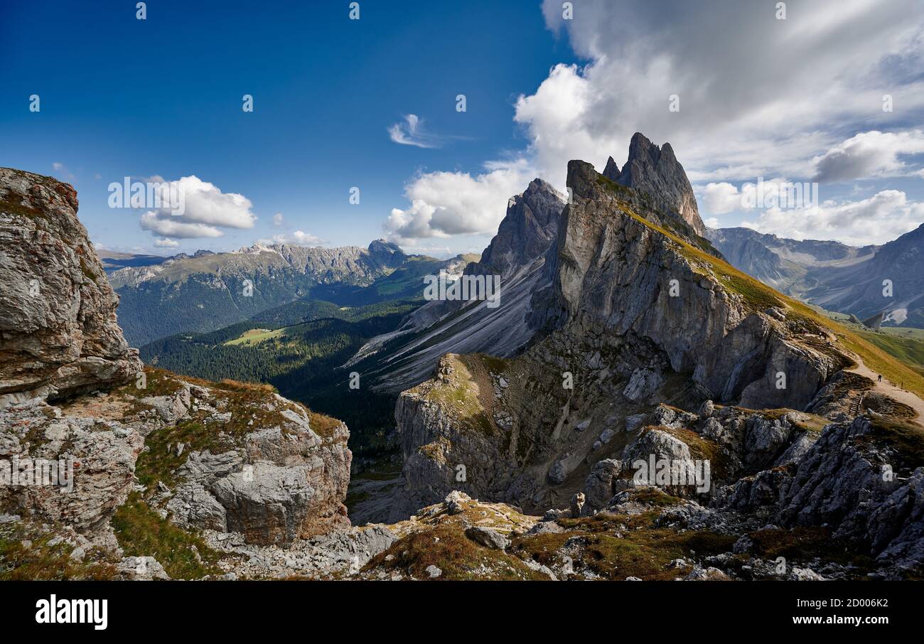 Seceda, nature park Puez-Geisler, St. Ulrich, South Tyrol, Italy Stock ...