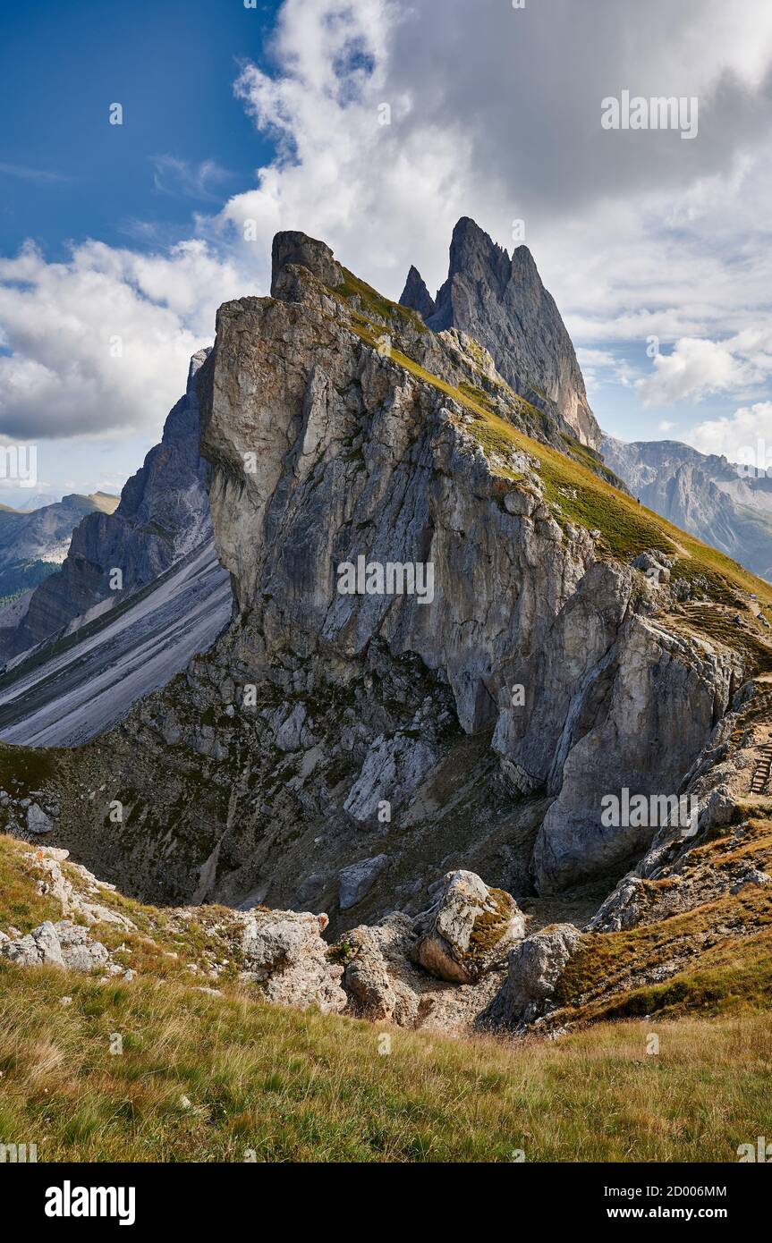 Seceda, nature park Puez-Geisler, St. Ulrich, South Tyrol, Italy Stock ...