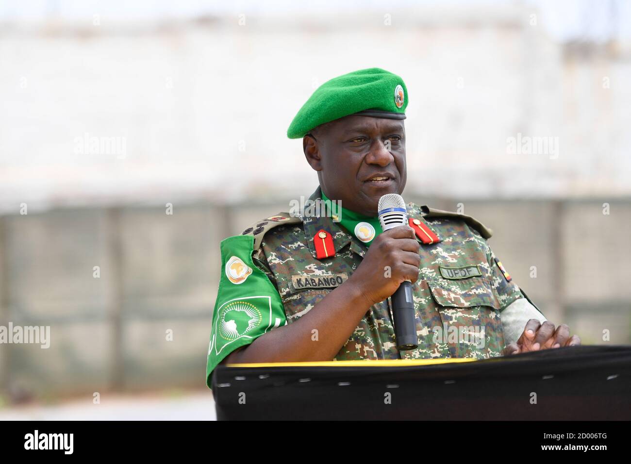 Brigadier General Michael Kabango, commander of the Ugandan contingent ...