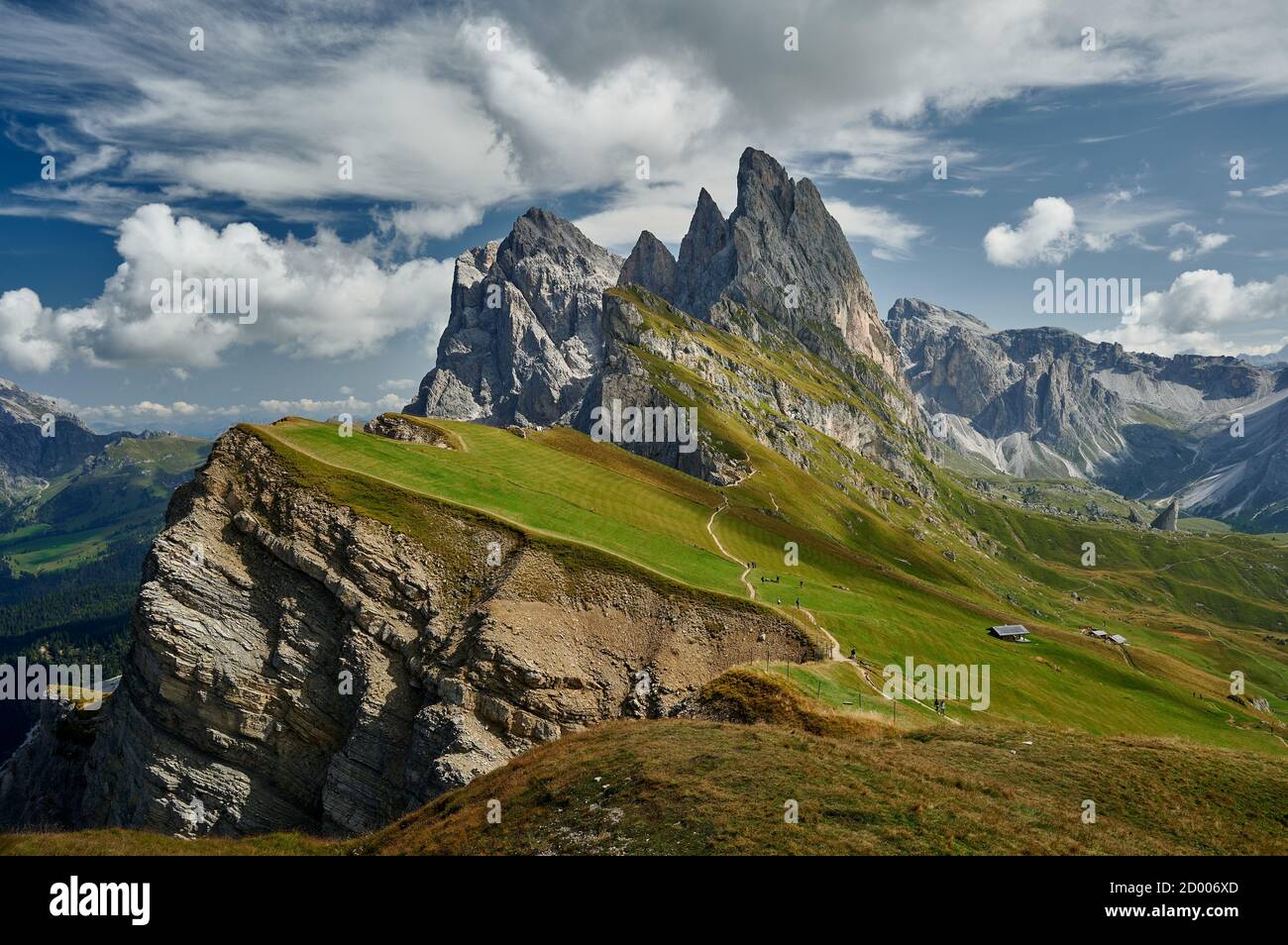 Seceda, nature park Puez-Geisler, St. Ulrich, South Tyrol, Italy Stock ...