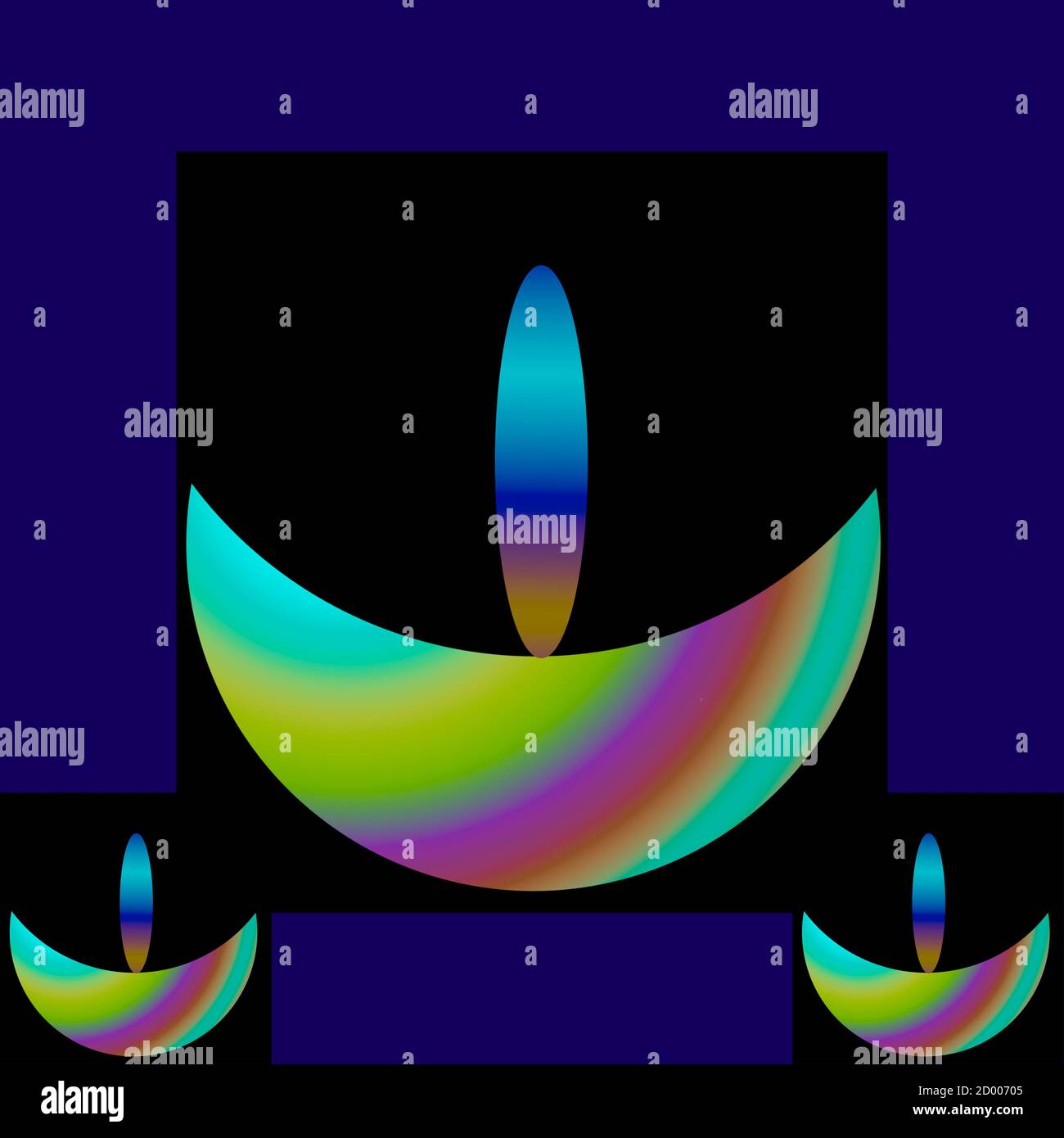 Abstract colorful oil lamp design illustration image Stock Photo - Alamy