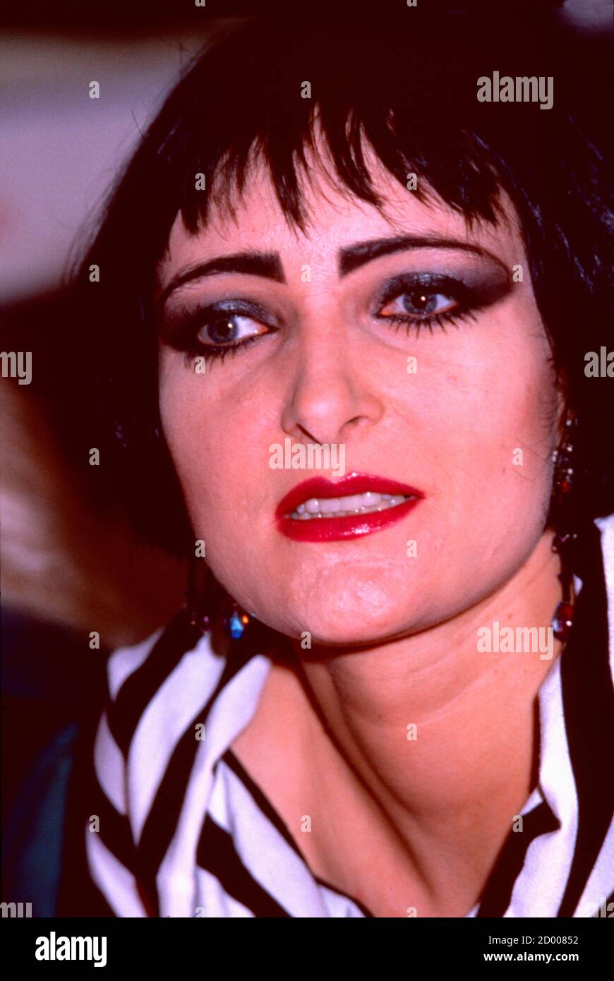 London. UK. LIBRARY. Siouxsie Sioux from Siouxsie and The Banshees at a ...