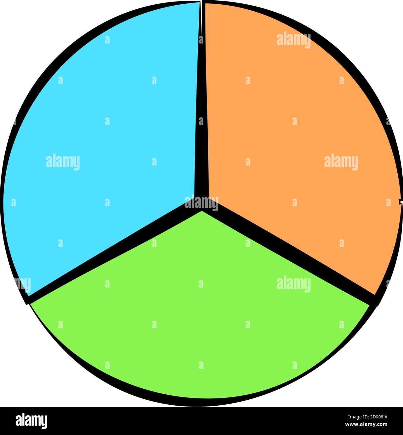 simple pie chart-graph and diagram vector illustration. circle ...