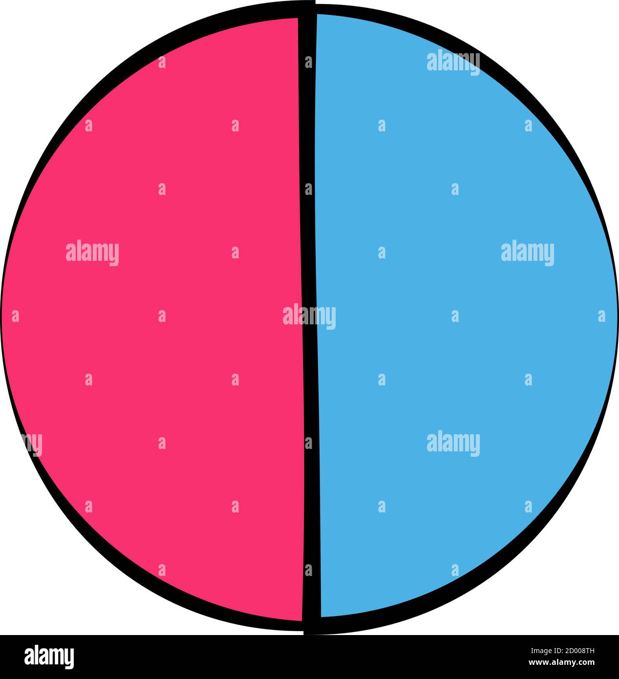 simple pie chart-graph and diagram vector illustration. circle ...