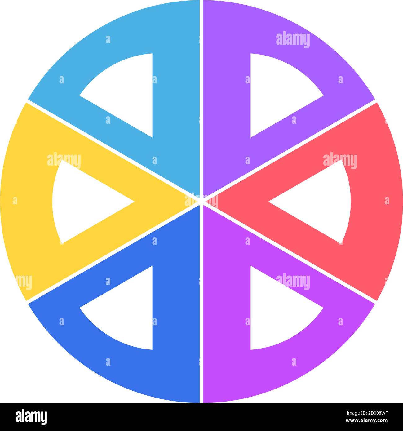 simple pie chart-graph and diagram vector illustration. circle ...