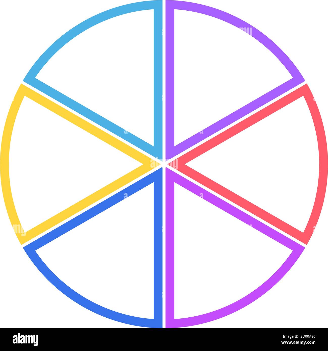 simple pie chart-graph and diagram vector illustration. circle ...