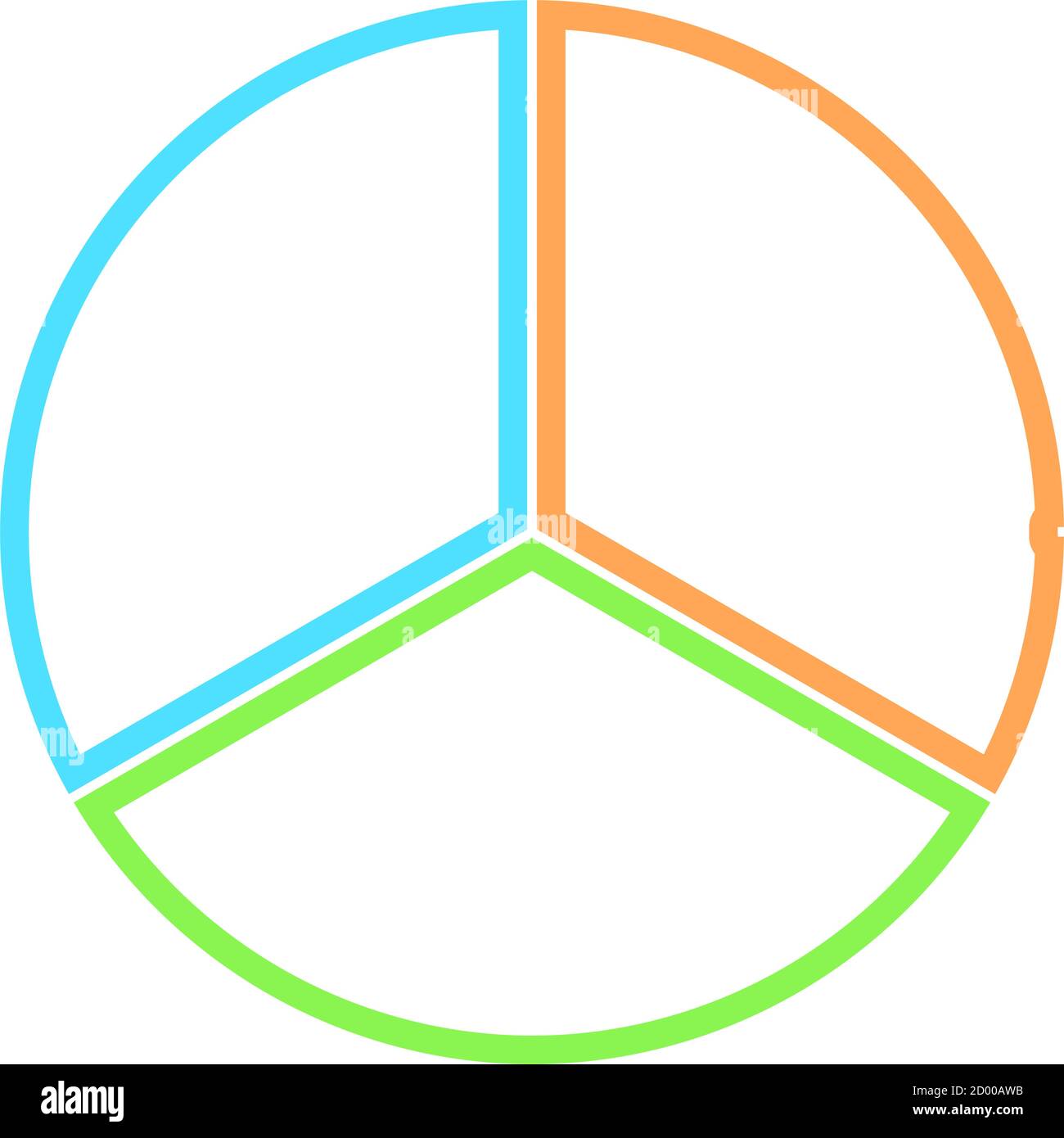 simple pie chart-graph and diagram vector illustration. circle ...
