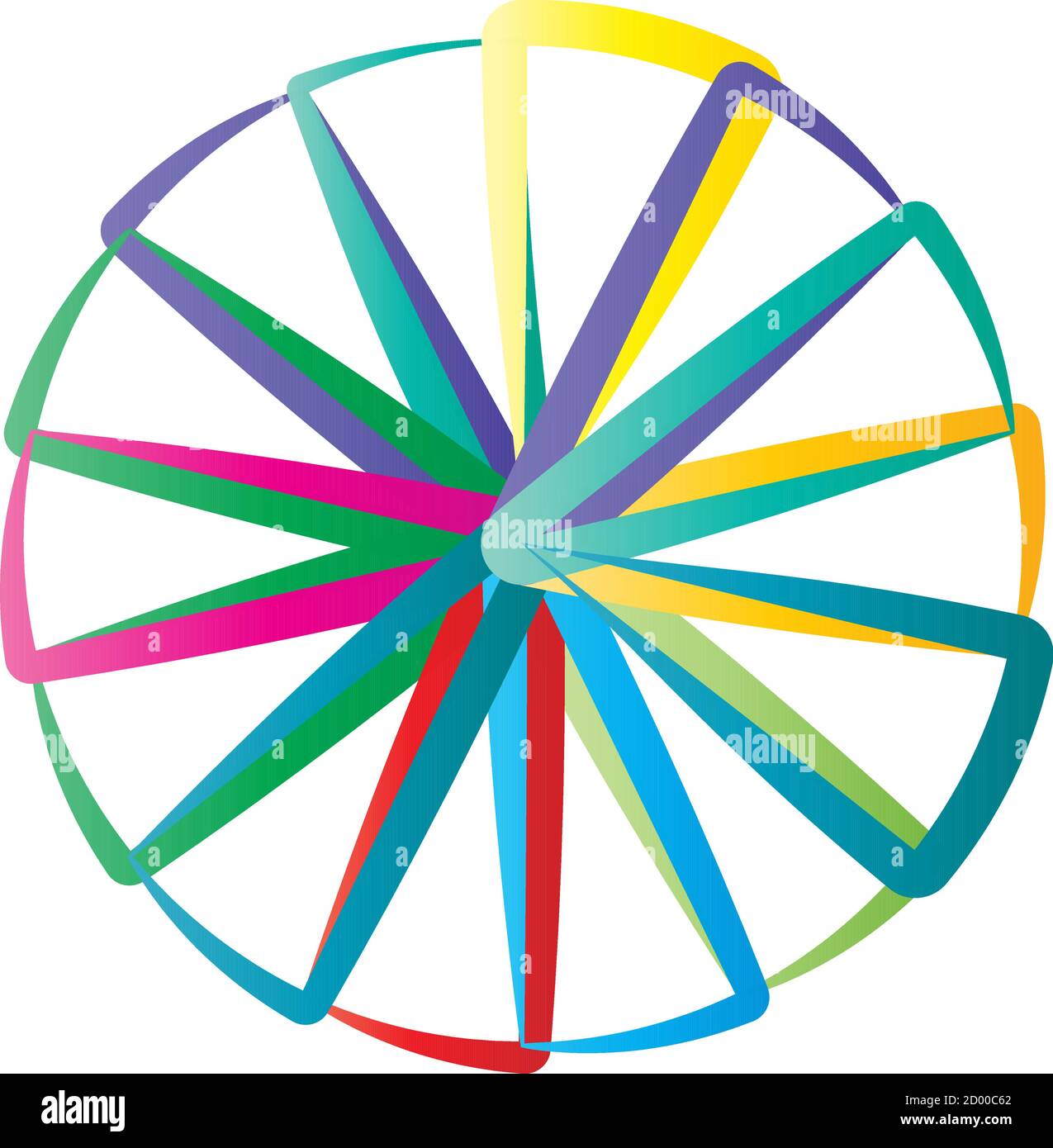 simple pie chart-graph and diagram vector illustration. circle ...