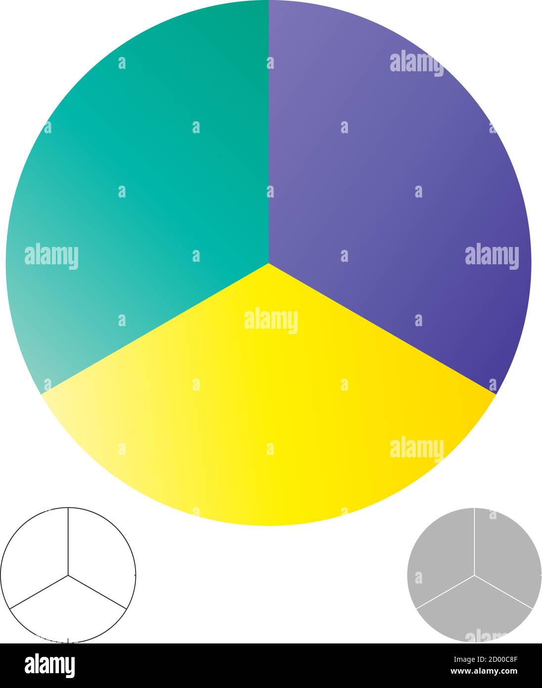 simple pie chart-graph and diagram vector illustration. circle ...