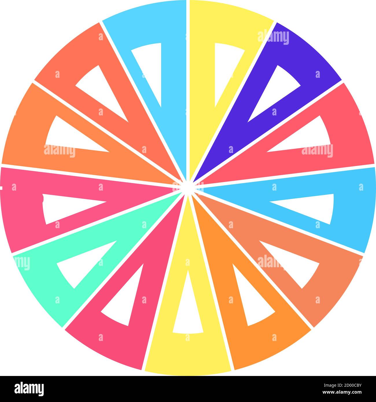 simple pie chart-graph and diagram vector illustration. circle ...