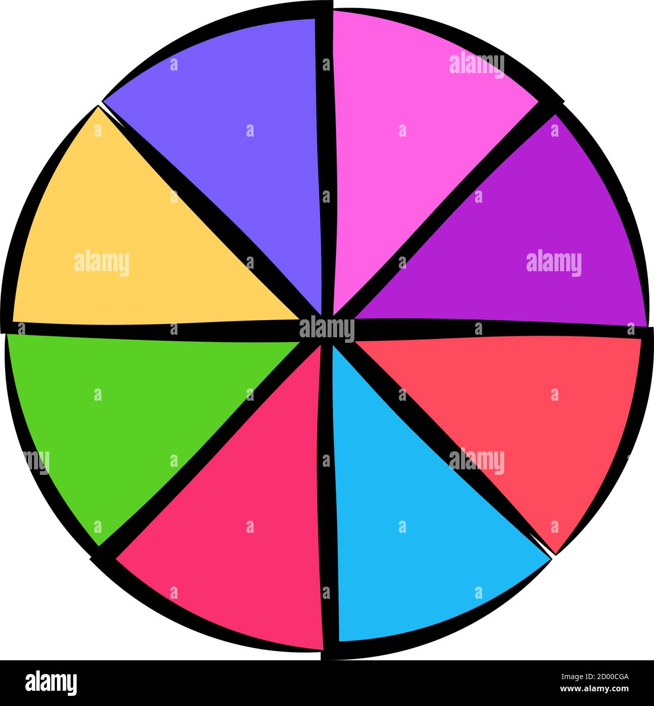 simple pie chart-graph and diagram vector illustration. circle ...