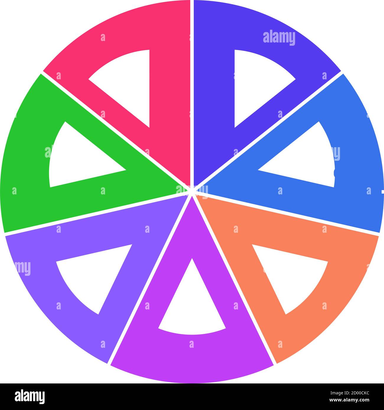 simple pie chart-graph and diagram vector illustration. circle ...
