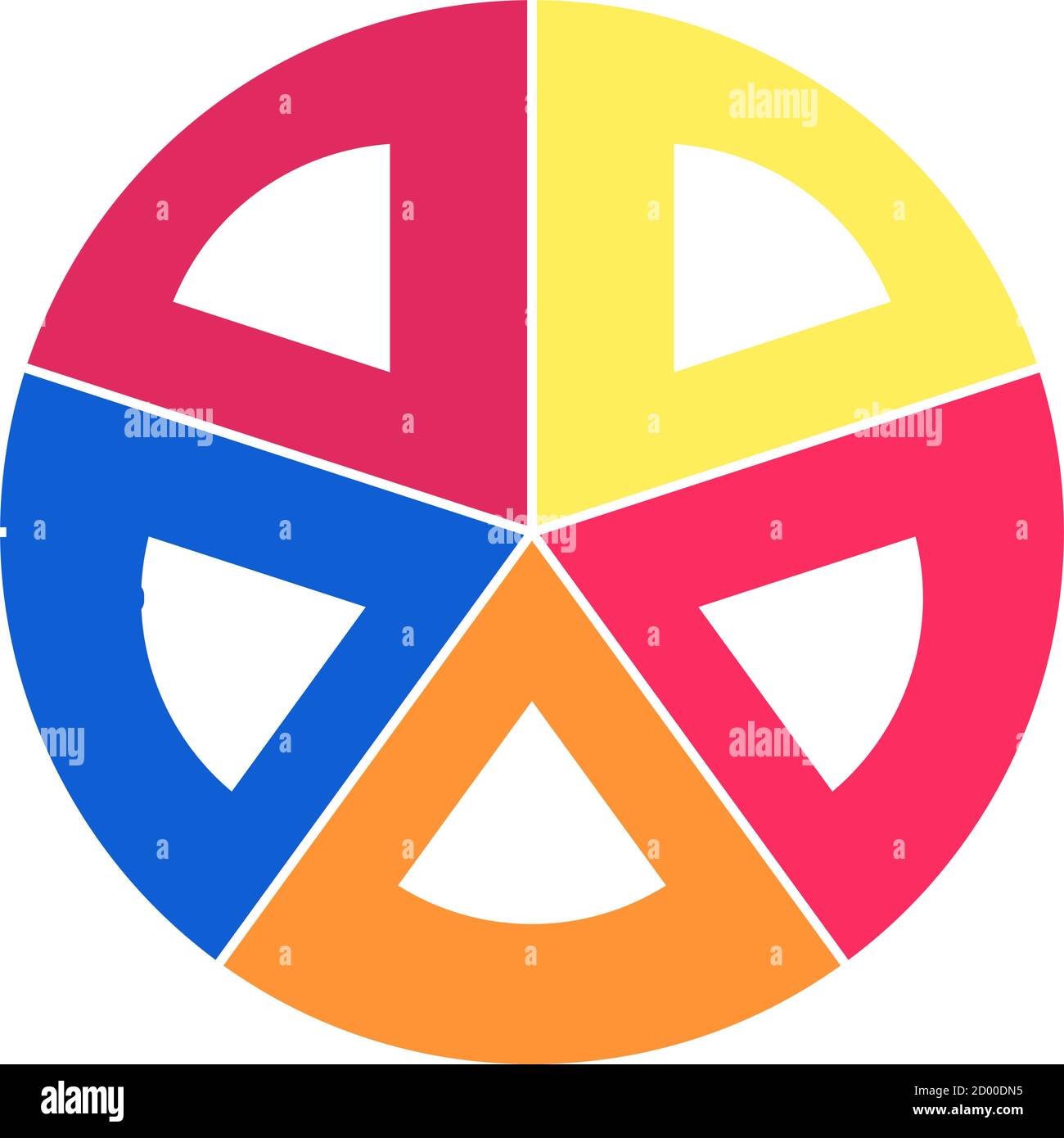 simple pie chart-graph and diagram vector illustration. circle ...