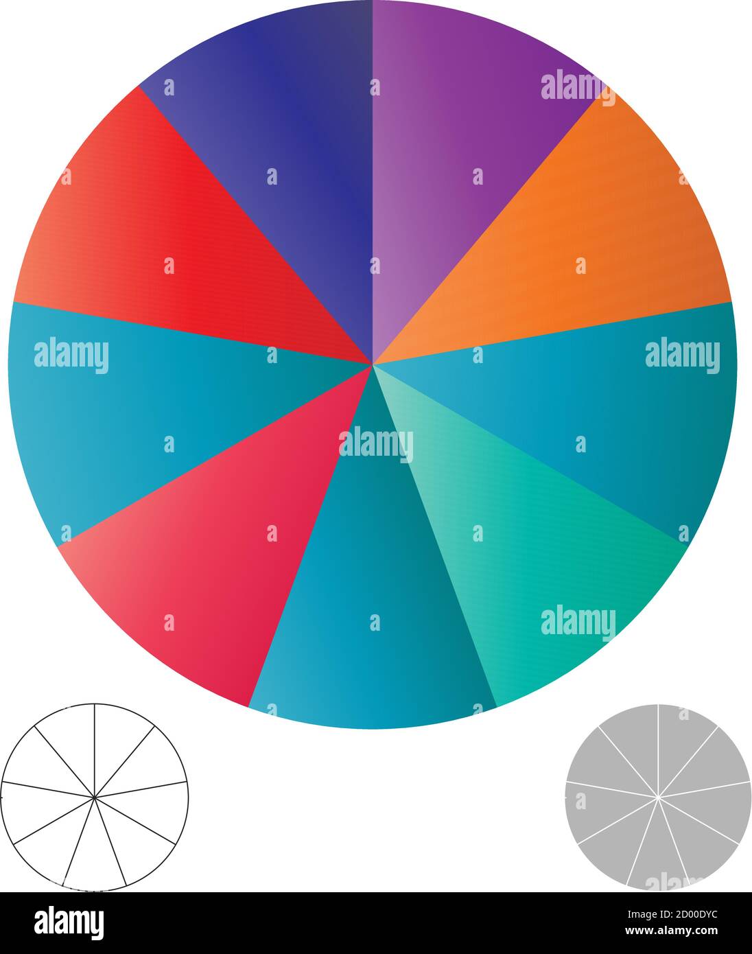 simple pie chart-graph and diagram vector illustration. circle ...