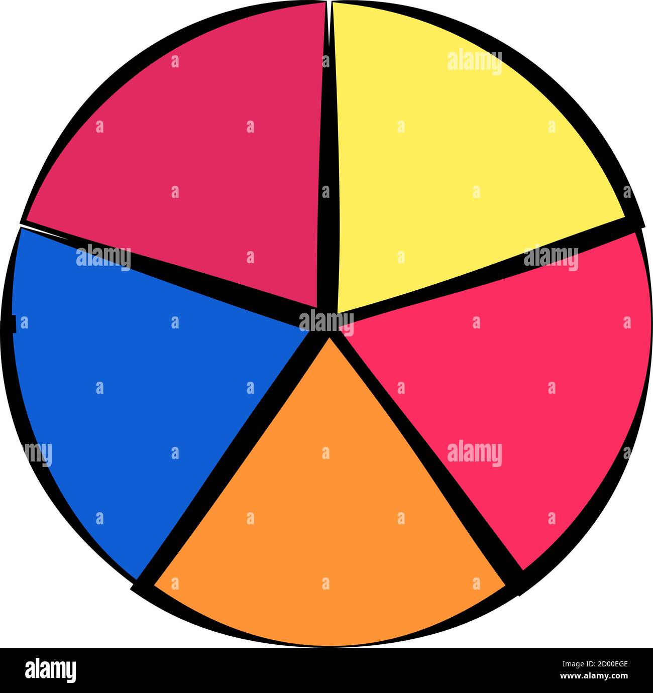 simple pie chart-graph and diagram vector illustration. circle ...