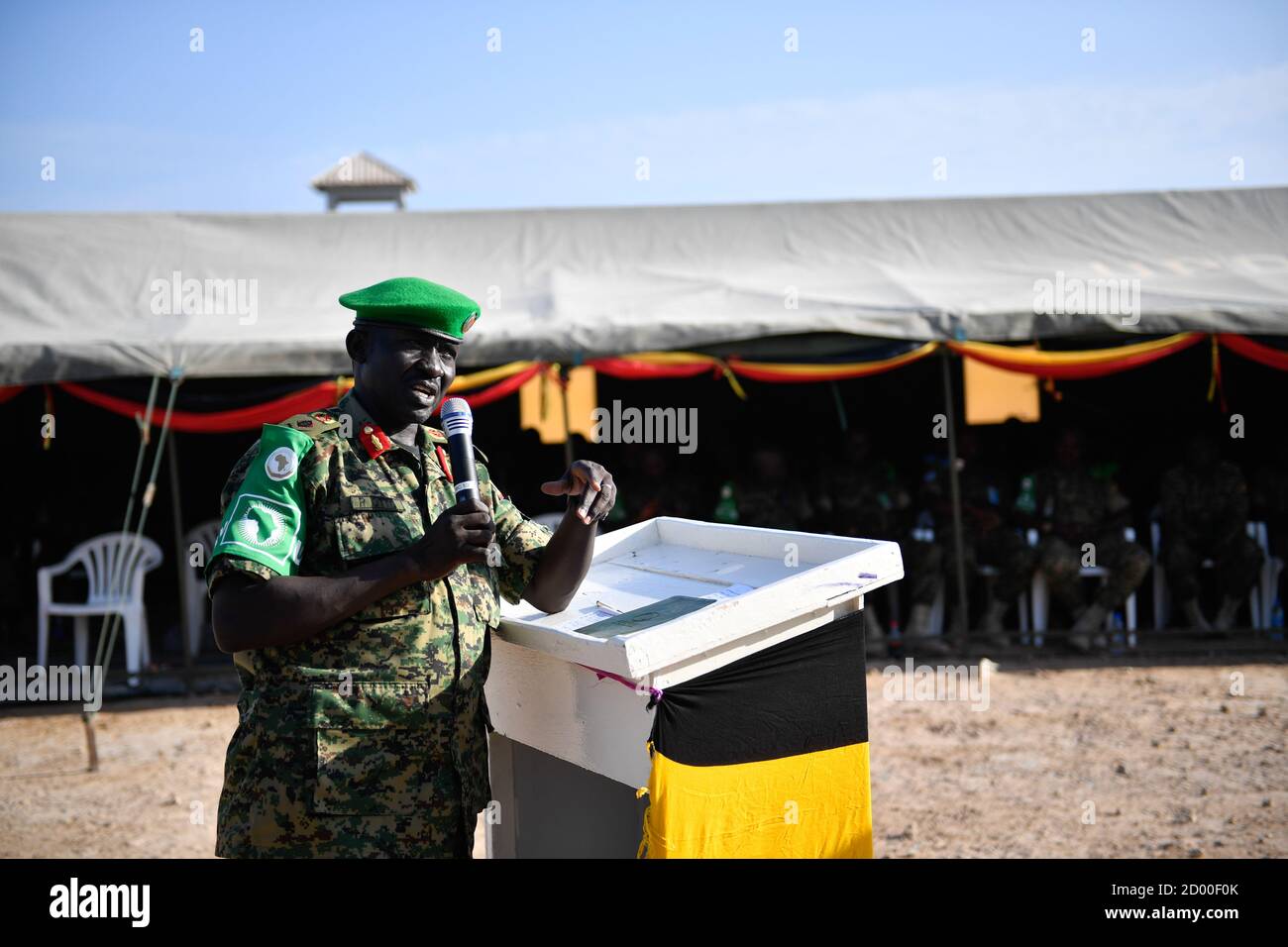 Brigadier General Richard Otto, the Contingent Commander of the Ugandan ...