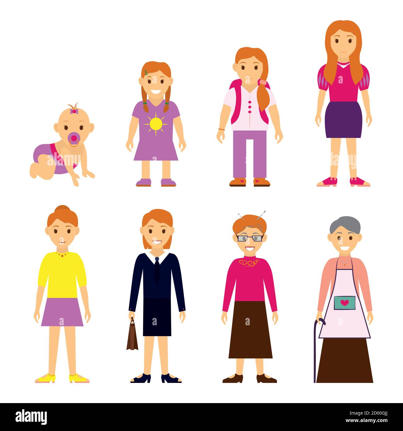 Grandmother Teenager Hand Stock Vector Images Alamy