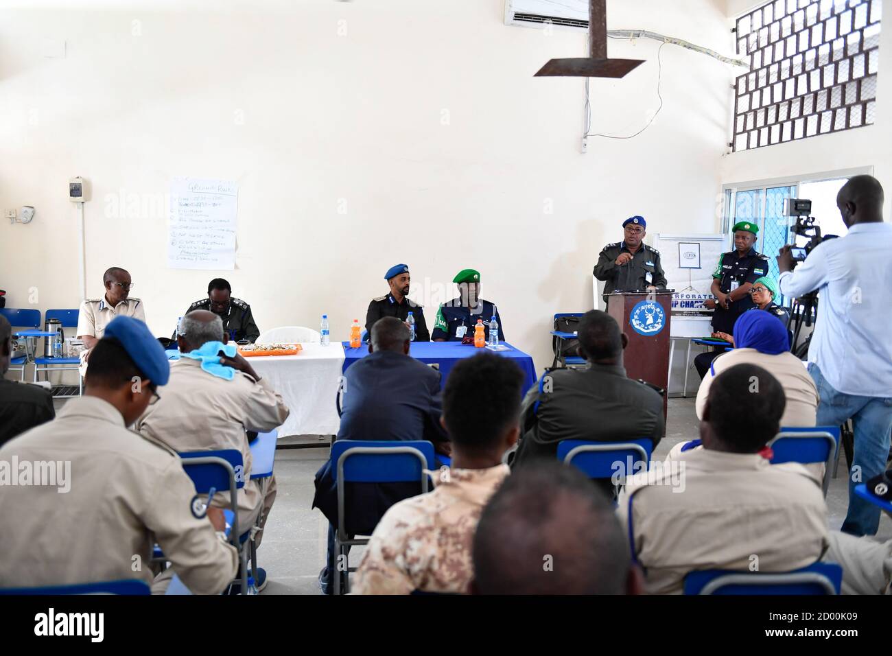 Somali Police Force (SPF) officers attend on a capacity building ...