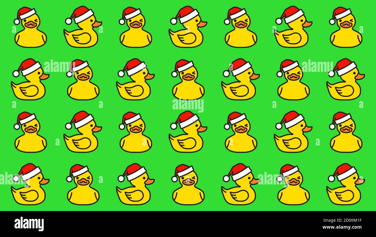 Pattern Yellow rubber duck in santa hat Stock Vector Image & Art - Alamy