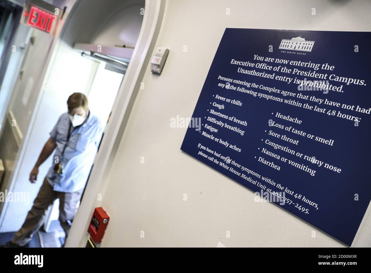 Washington, United States. 02nd Oct, 2020. A person is seen next to a ...