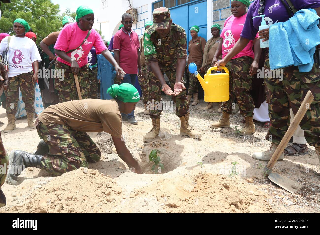 On March 8, 2020, AMISOM female officers participated in a tree ...